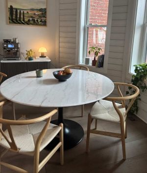 Tulip Table Oval - Marble | Reproduction | Rove Concepts