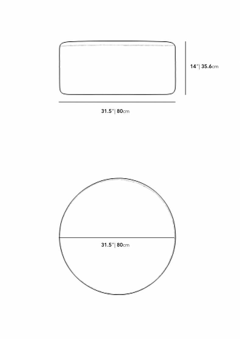 Nova Outdoor Pouf - Large | Rove Concepts