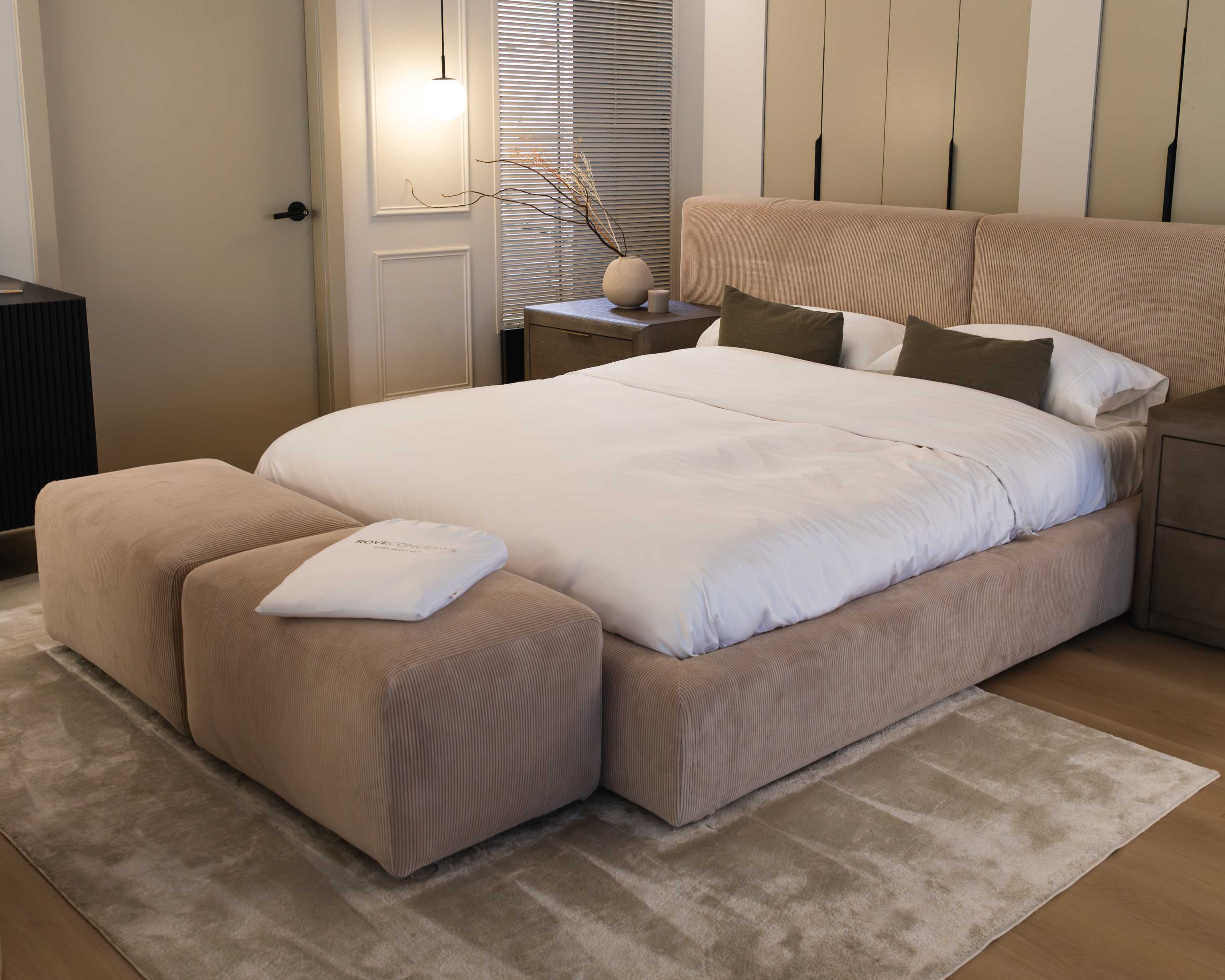 Kaye Slipcover Bed | Plush Modern Luxury Bedroom Furniture Rove Concepts