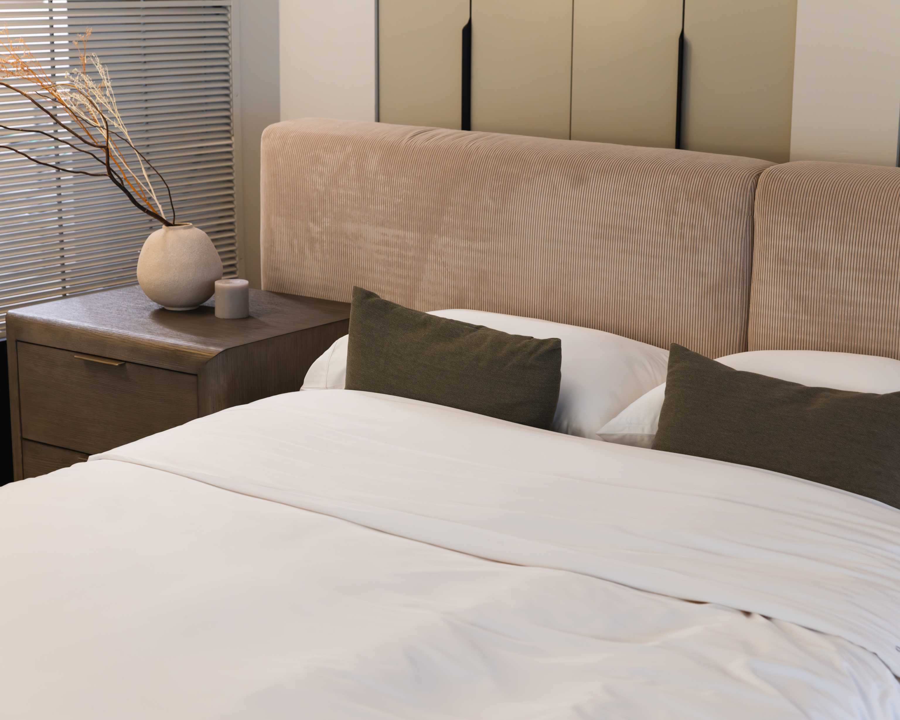 Kaye Slipcover Bed | Plush Modern Luxury Bedroom Furniture Rove Concepts