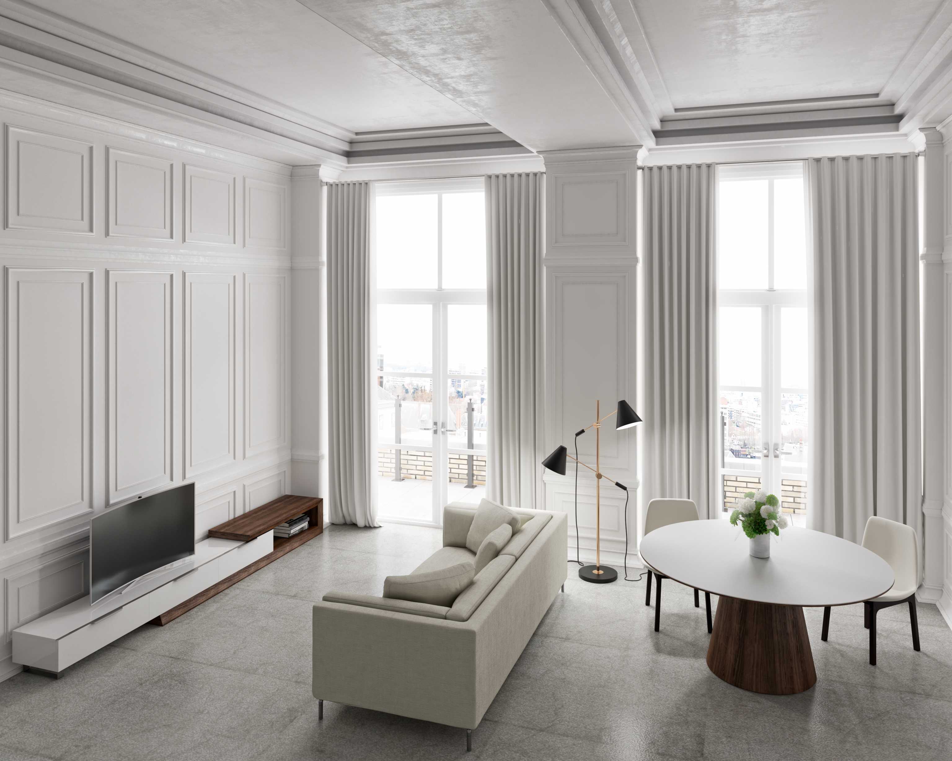 Winston Dining Table Round 48" | Mid Century Modern