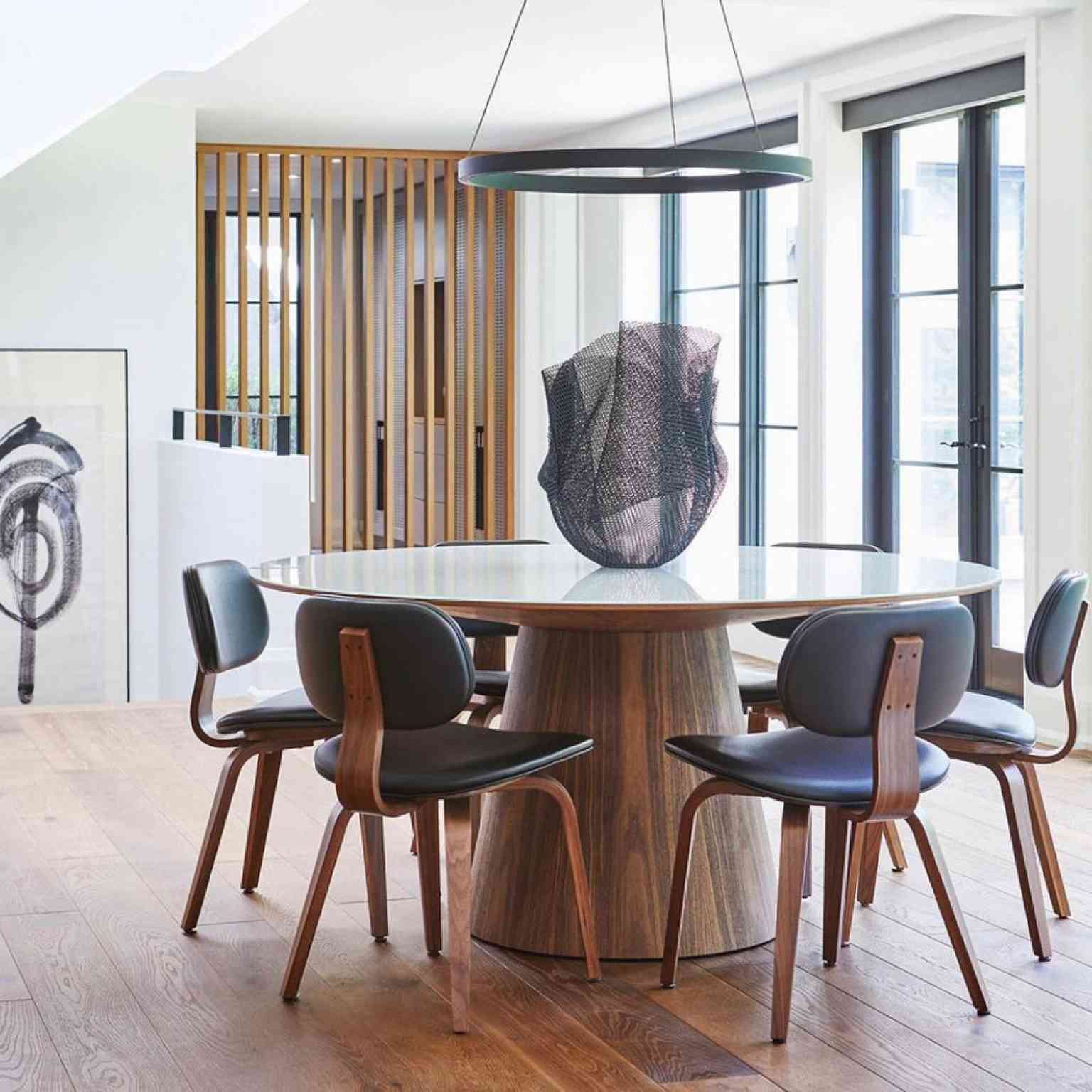 Winston Dining Table Round 63" | Mid Century Modern